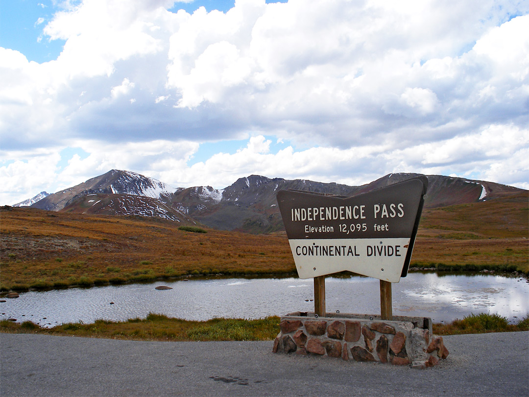 Continental Divide Sign Independence Pass Colorado Continental Divide Sign Independence Pass Colorado