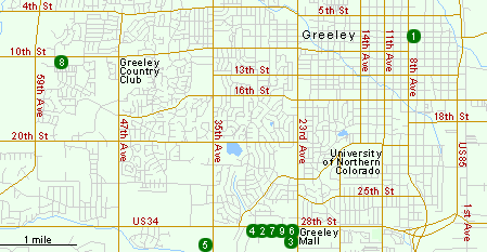 Greeley Co Zip Code Map - Map