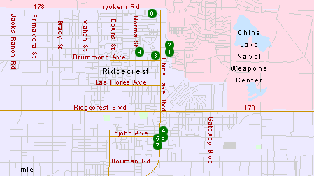 Ridgecrest Ca On California Map - United States Map